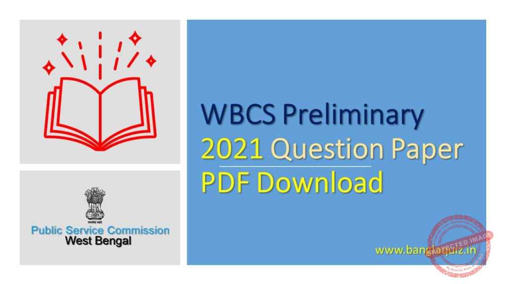WBCS Preliminary 2021 Question Paper and Answer Key PDF Download